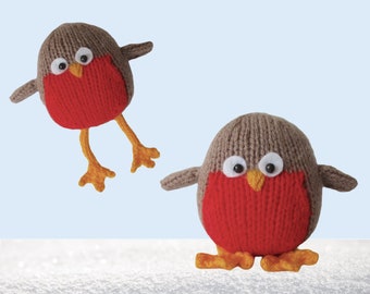 CHRISTMAS ROBIN REDBREAST Toy Knitting Pattern by Georgina - Etsy UK