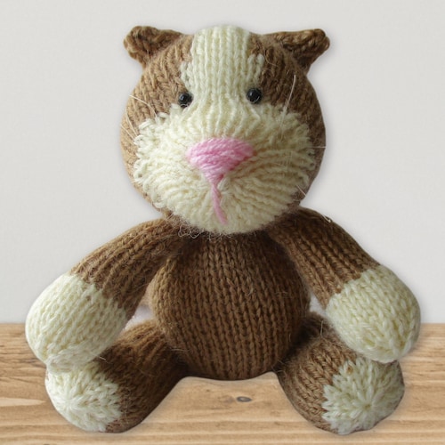 Plush Felted Kitty PDF Knitting Pattern Cat Stuffed Toy - Etsy