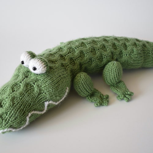 Miles the Crocodile Toy Knitting Pattern - Etsy