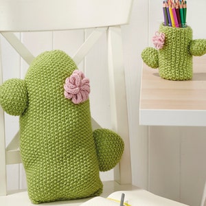 Cactus Cushion and Pen Pot Knitting Patterns - Etsy