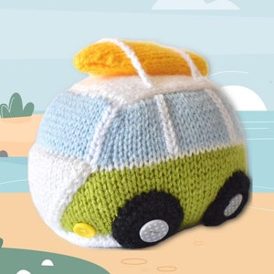 Surf's up Camper Van Toy Knitting Pattern - Etsy UK
