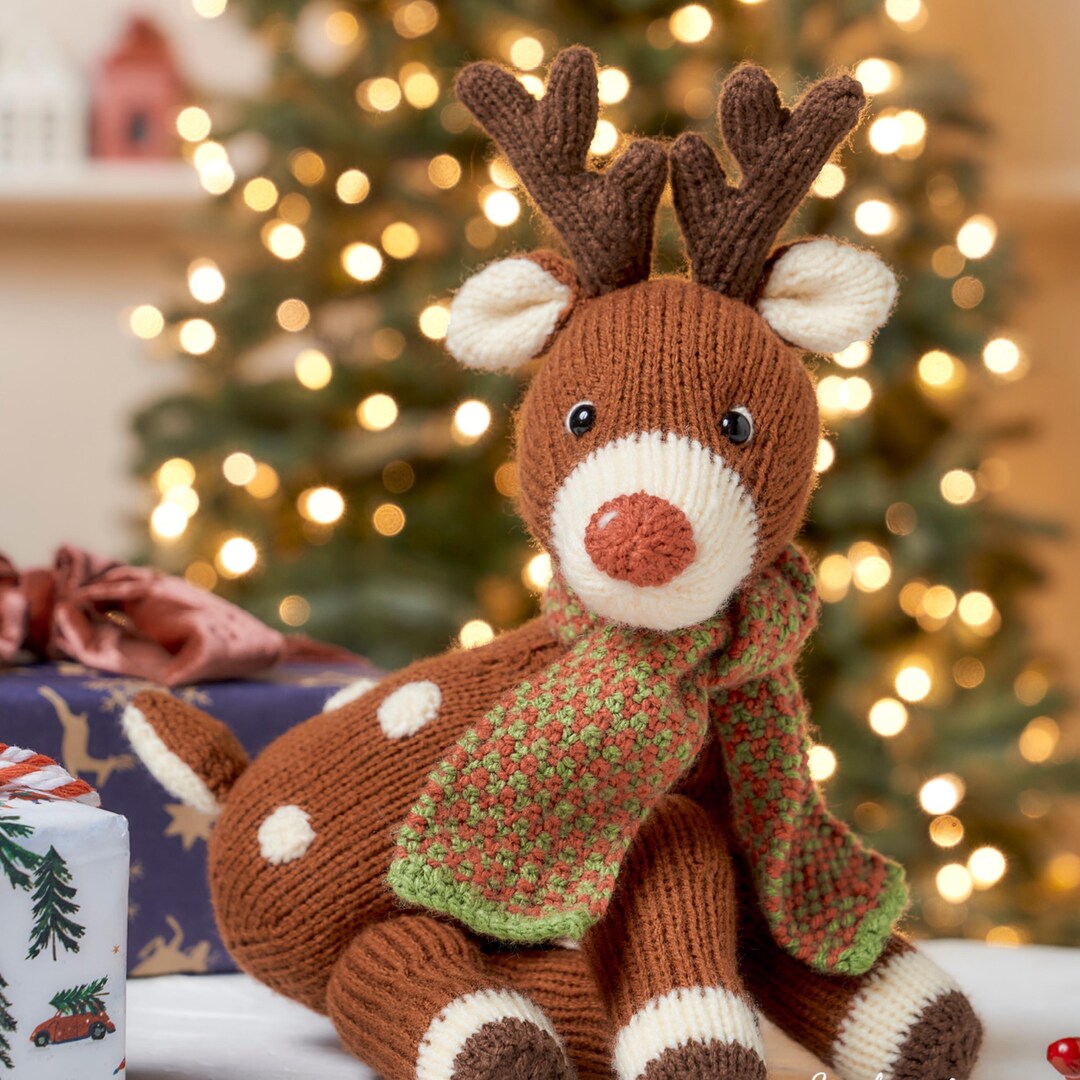 Happy Hooves Rudolph Reindeer Toy Knitting Pattern: Amanda Berry Design ...
