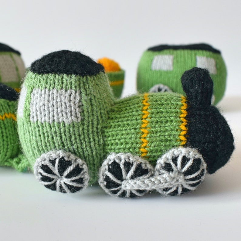 Toy Train Set Knitting Pattern | Etsy