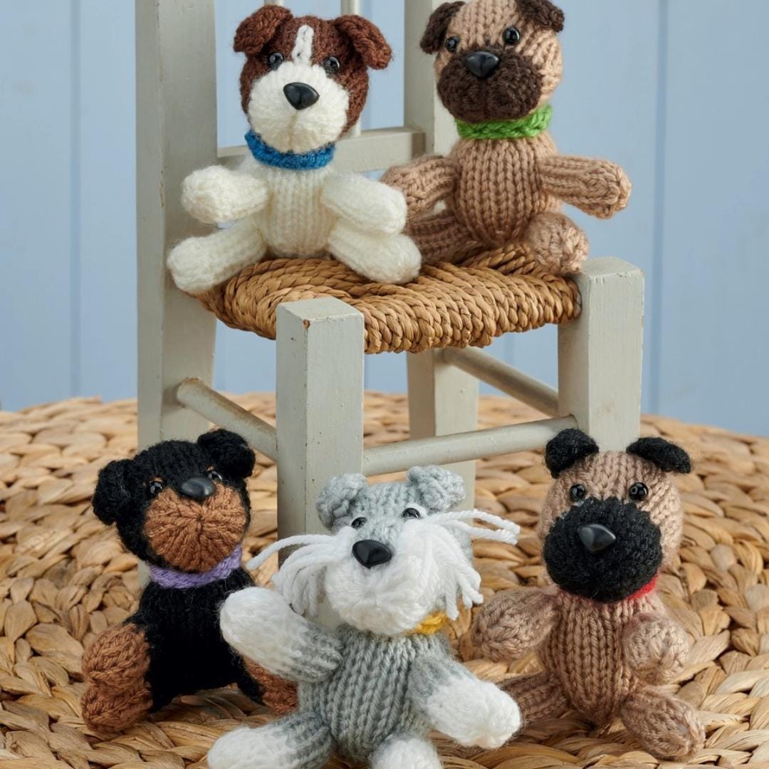 Knitting Pattern: "pocket Dogs" Toys 5 Breeds (PDF Download) - Etsy