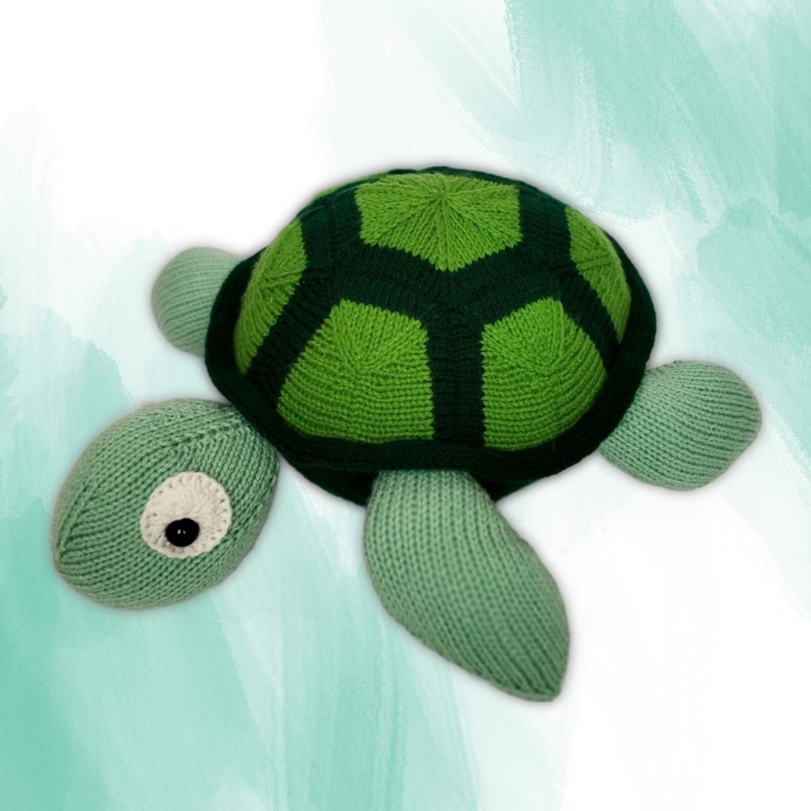 Knitting Pattern: "squishy Turtle Toy" With Patchwork Shell (PDF ...
