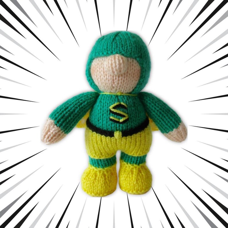 Knitting Pattern: "captain Stitches" Superhero Doll Toy (PDF Digital ...