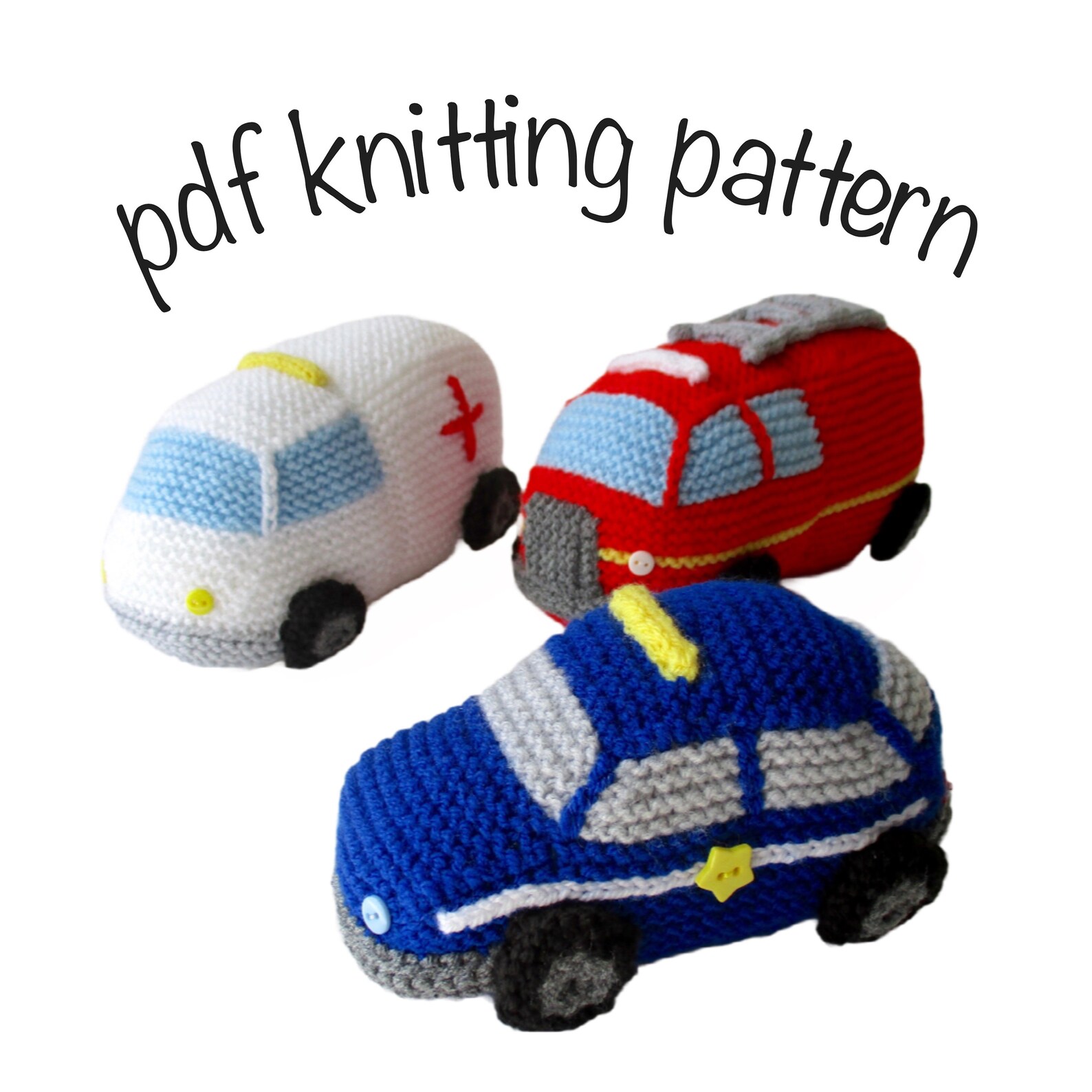 Emergency Vehicles Toy Knitting Patterns - Etsy