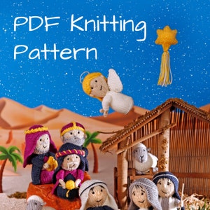 On a Starry Night Nativity Set Scene Knitting Pattern PDF Digital ...