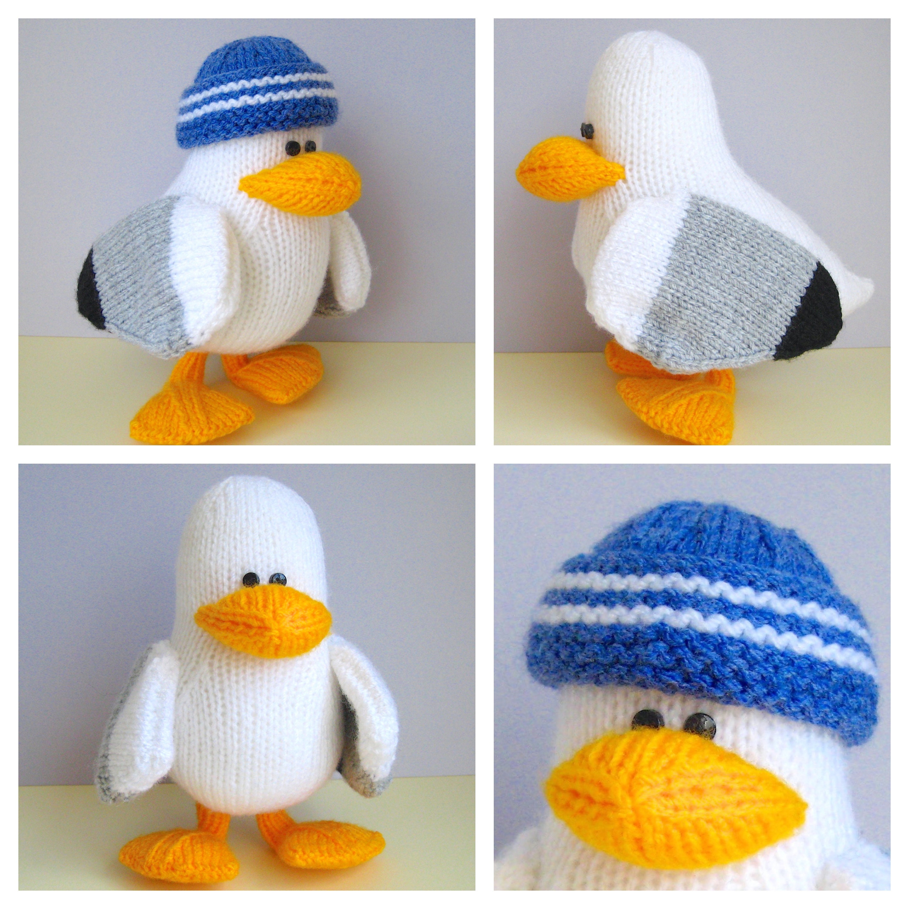 Sid the Seagull Toy Knitting Patterns | Etsy UK