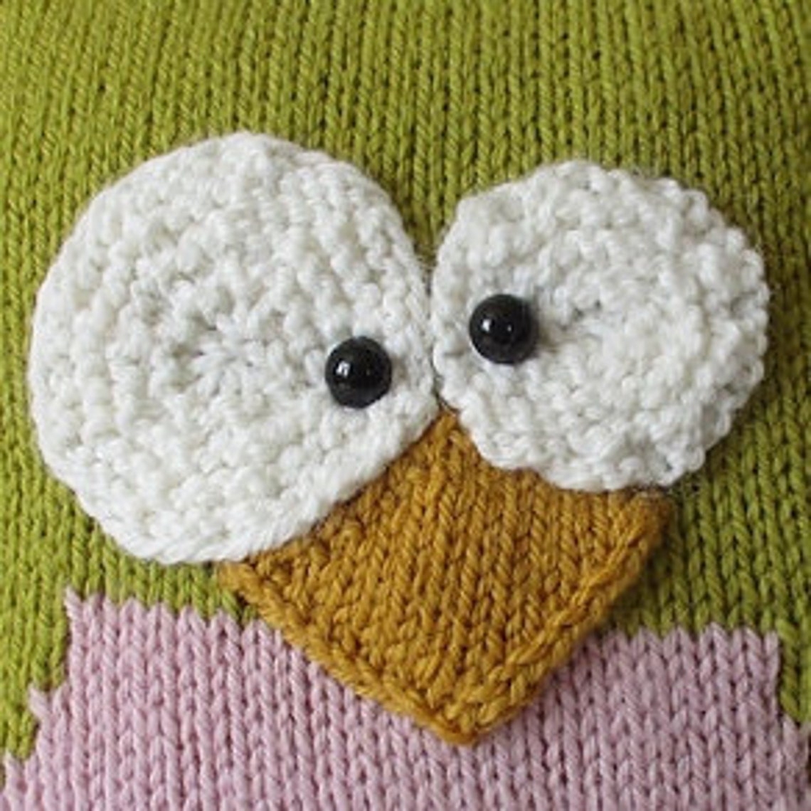 Owl Cushion Knitting Patterns Etsy 9250