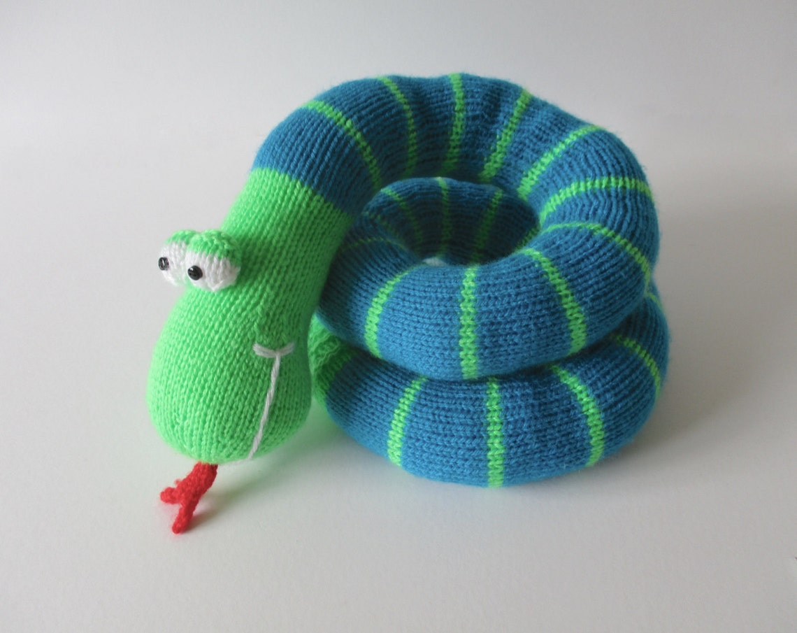 Twirly Snake Toy Knitting Pattern - Etsy