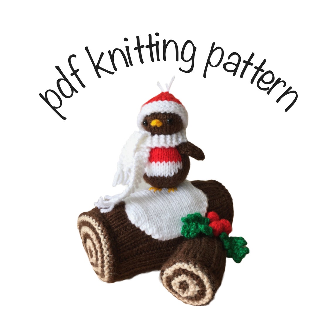 Yule Log Christmas Decoration Knitting Pattern - Etsy