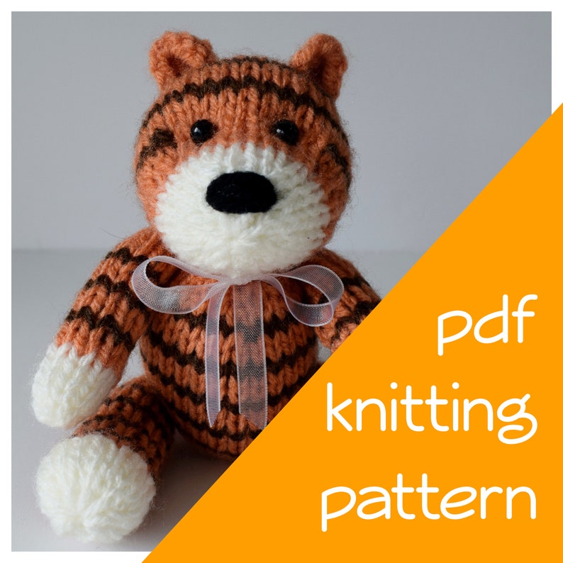 Tickles the Tiger Toy Knitting Pattern - Etsy