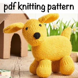 Dewey the Labrador Puppy Toy Knitting Pattern PDF (Download Now) - Etsy