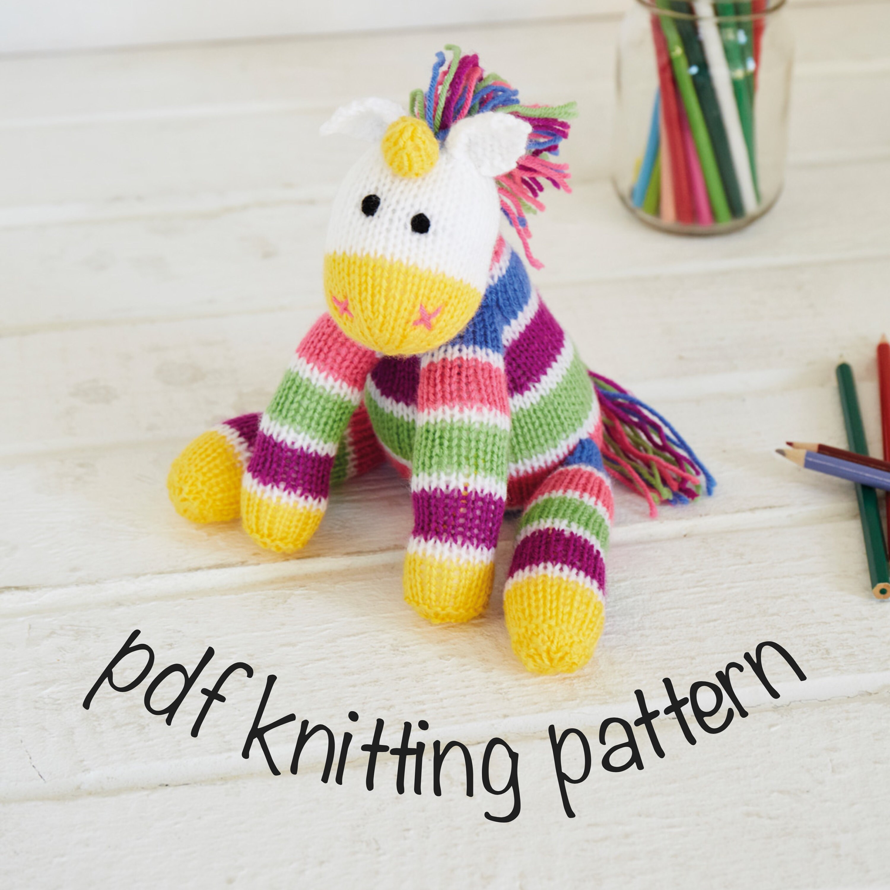 Aurora the Unicorn Toy Knitting Pattern - Etsy