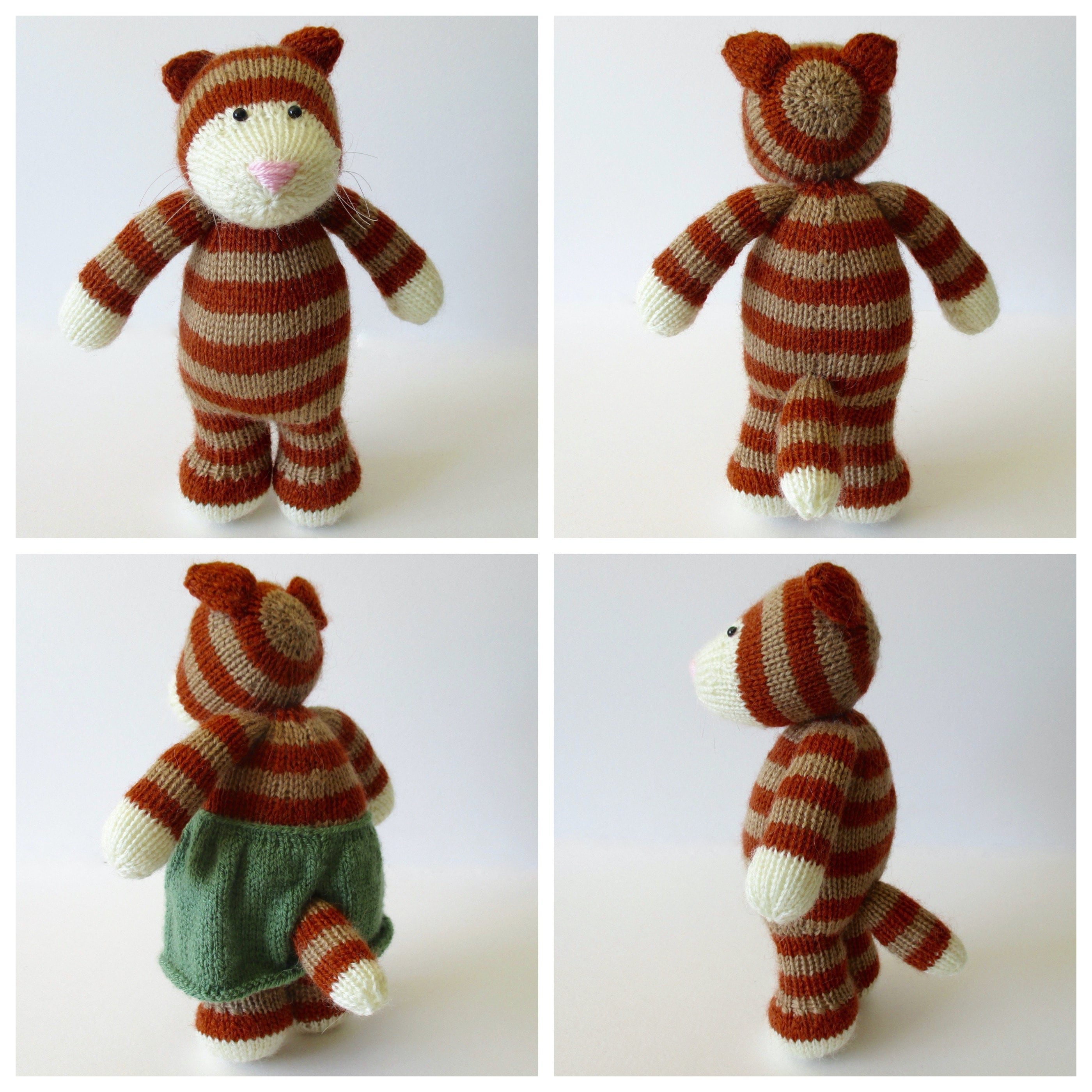 Tabby cat toy knitting pattern | Etsy