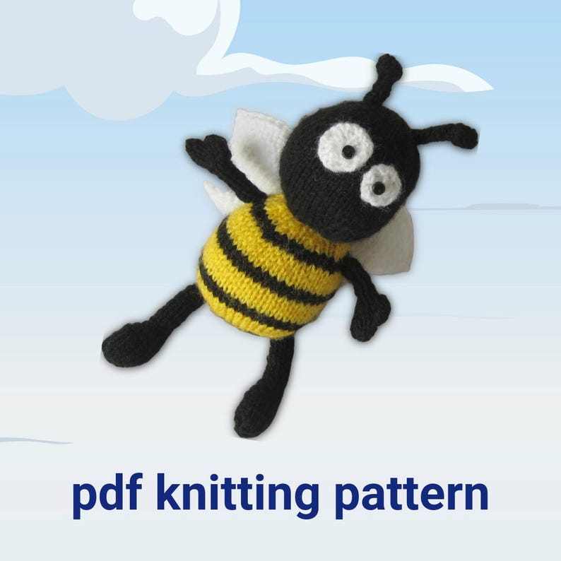 Knitting Pattern: "bumble the Bee" Toy in DK Yarns (PDF Download) - Etsy