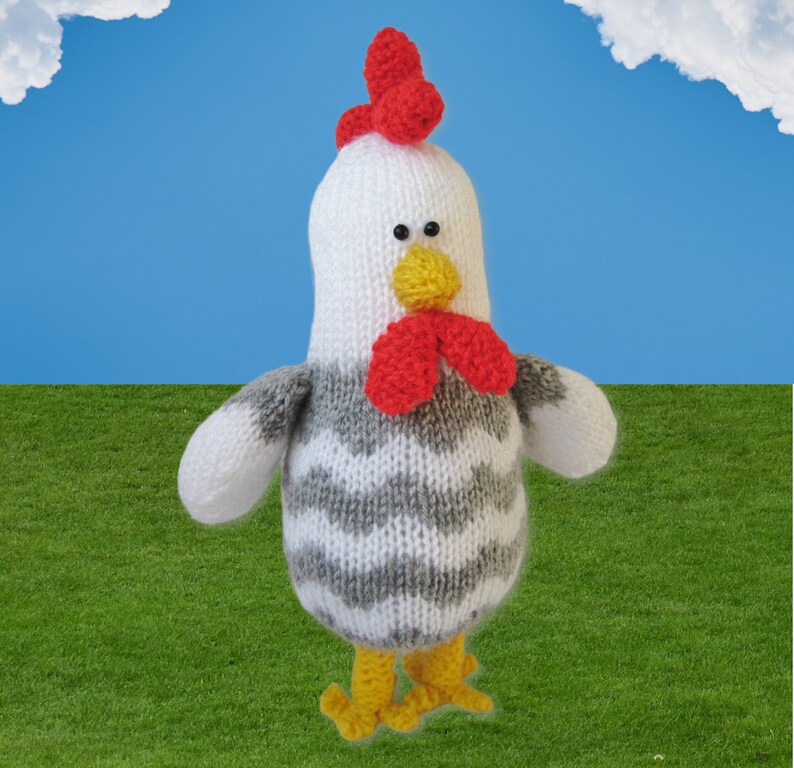 Bertie Rooster Toy Knitting Patterns - Etsy