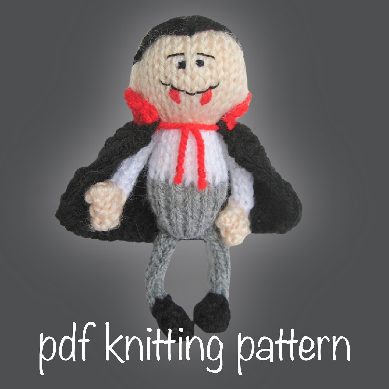 The Little Vampire Toy Knitting Pattern - Etsy