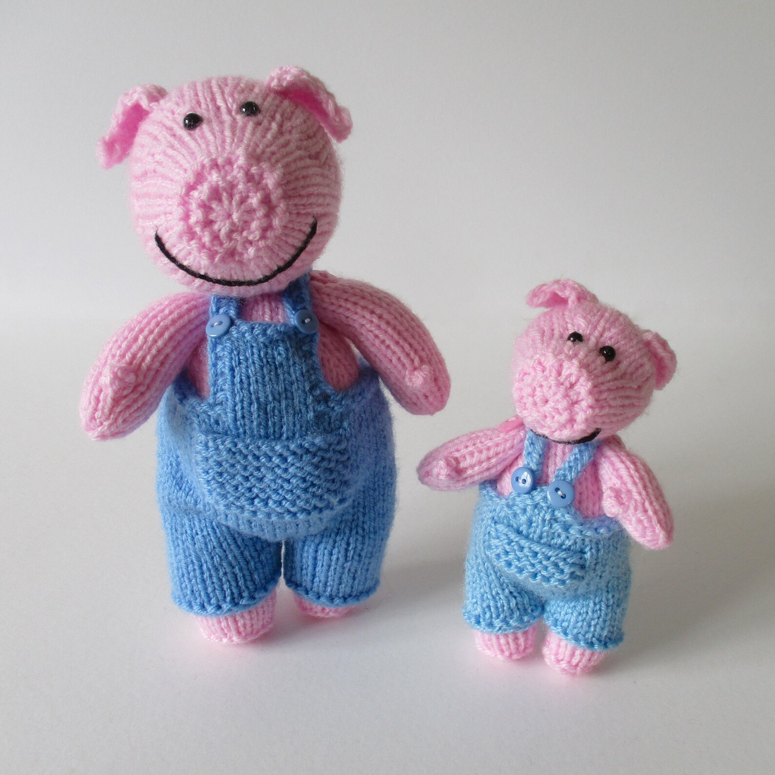Pop and Pip Pigs Toy Knitting Patterns - Etsy