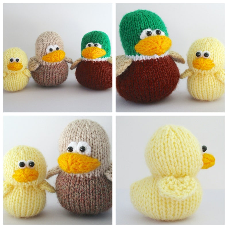 Duckies toy knitting patterns | Etsy