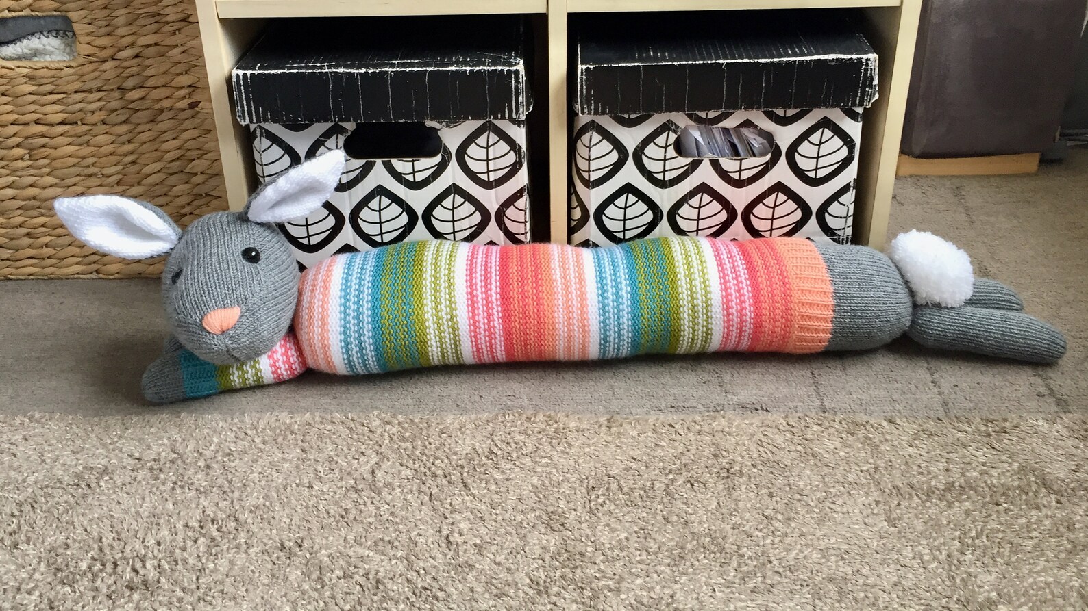 Bunny Draught Excluder Toy Knitting Pattern - Etsy