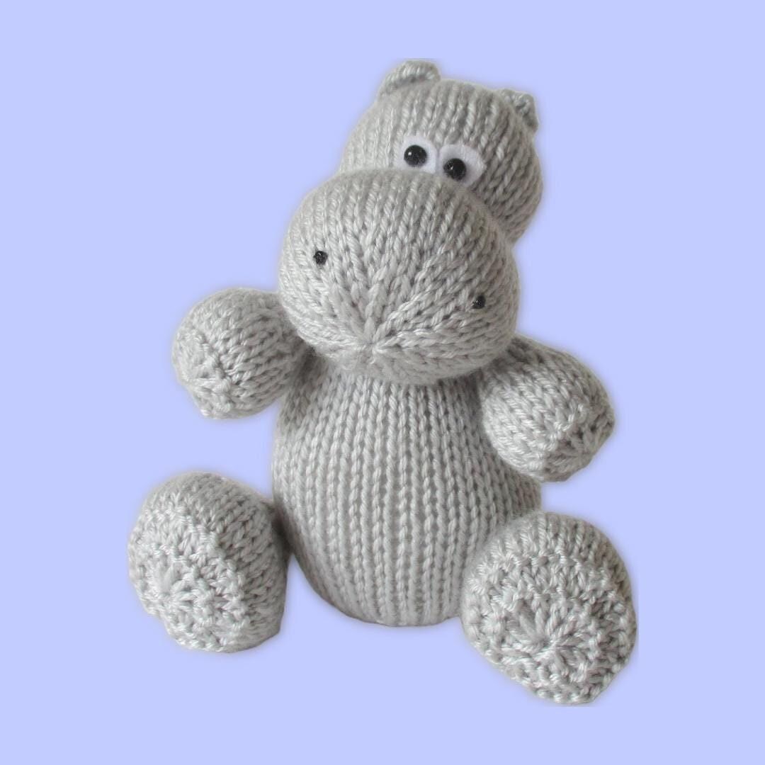 Huggins the Hippo Toy Knitting Pattern - Etsy
