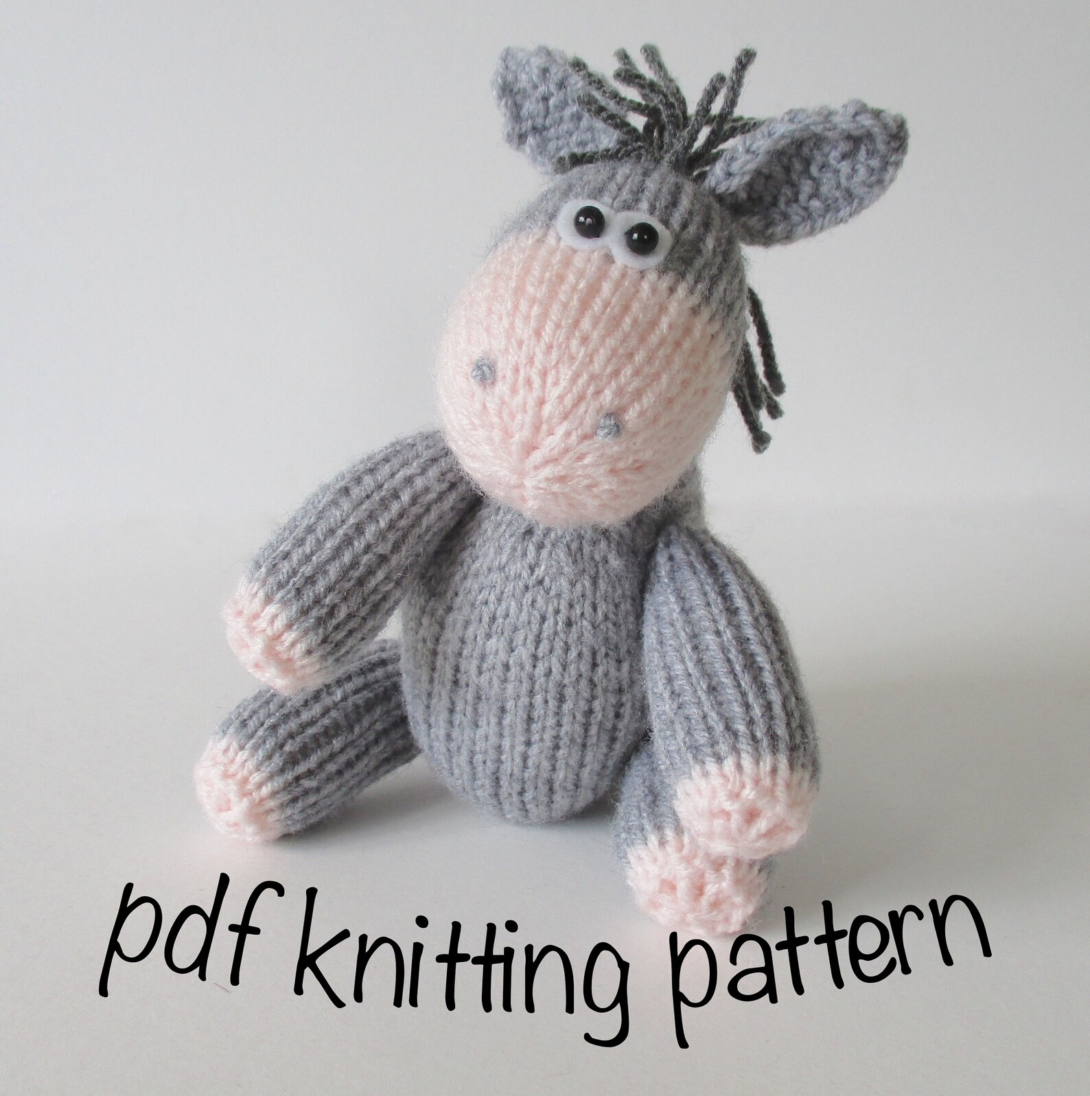 Bobbin the Donkey Toy Knitting Patterns - Etsy