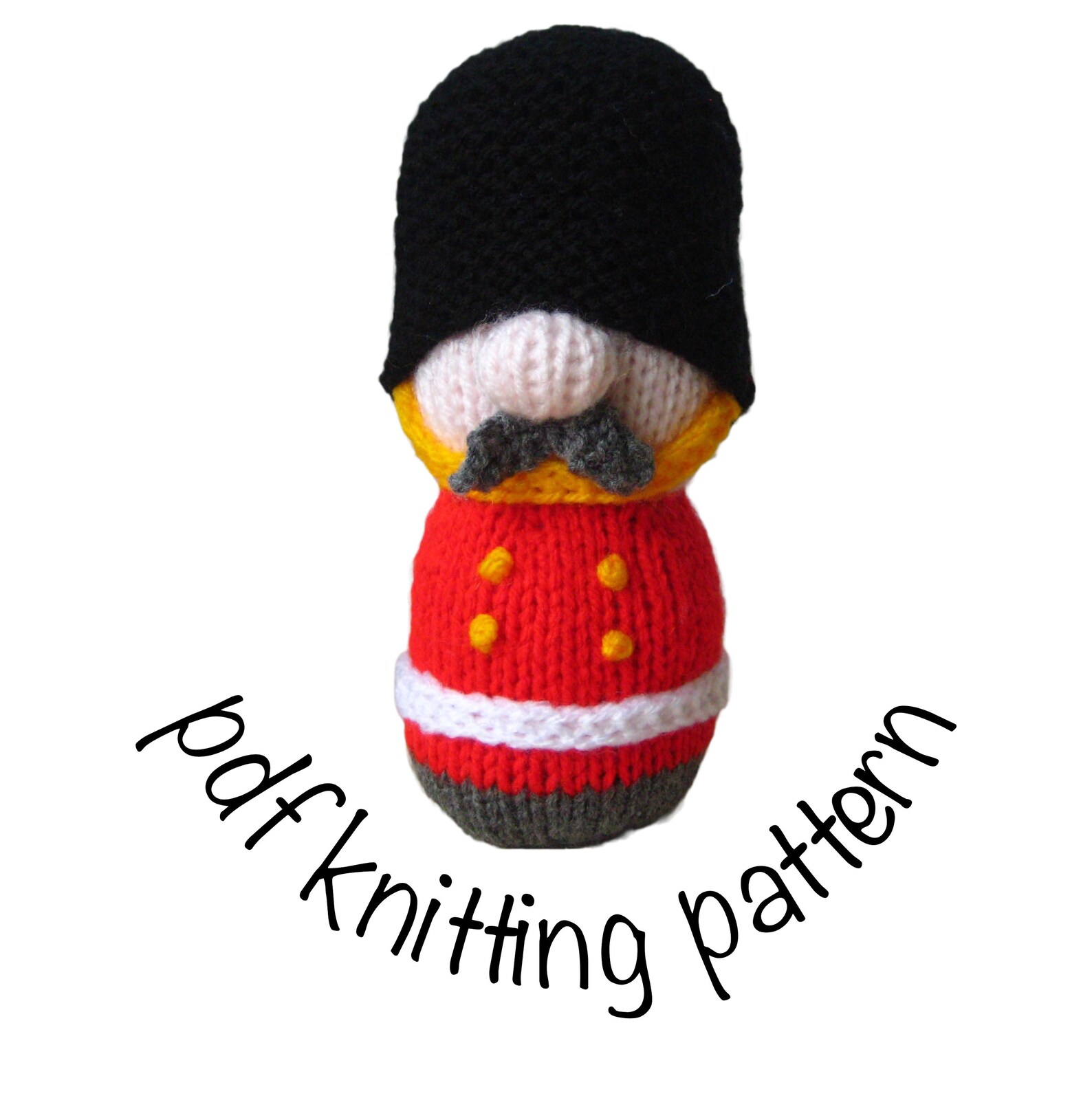 Sergeant Major Busby Toy Soldier Knitting Patterns - Etsy