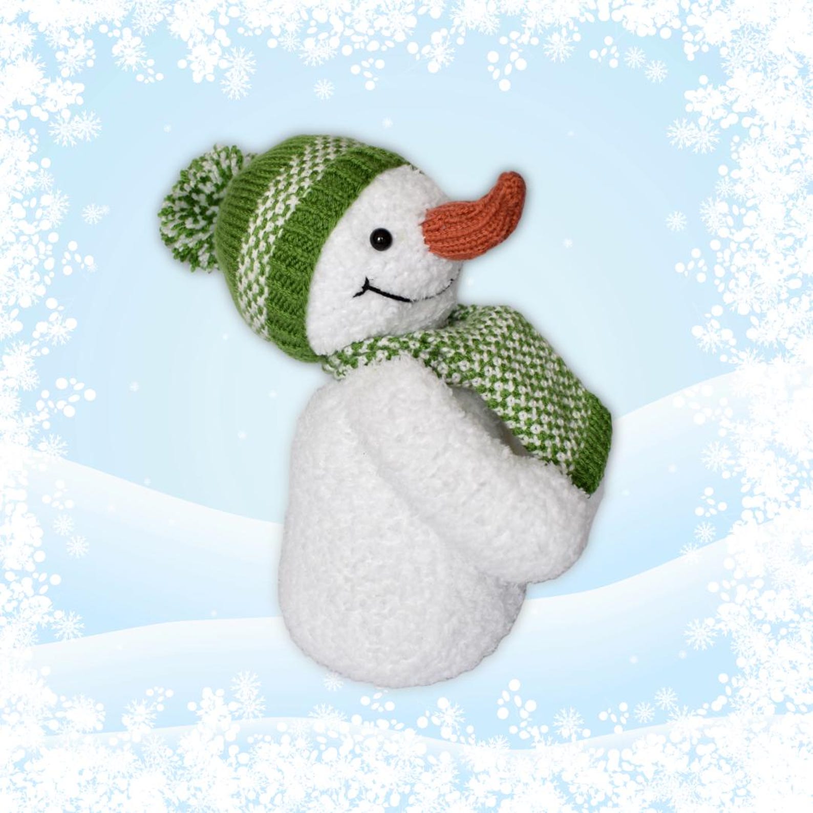 Snow Snuggly Snowman Knitting Pattern - Christmas Toy - PDF Download - Etsy