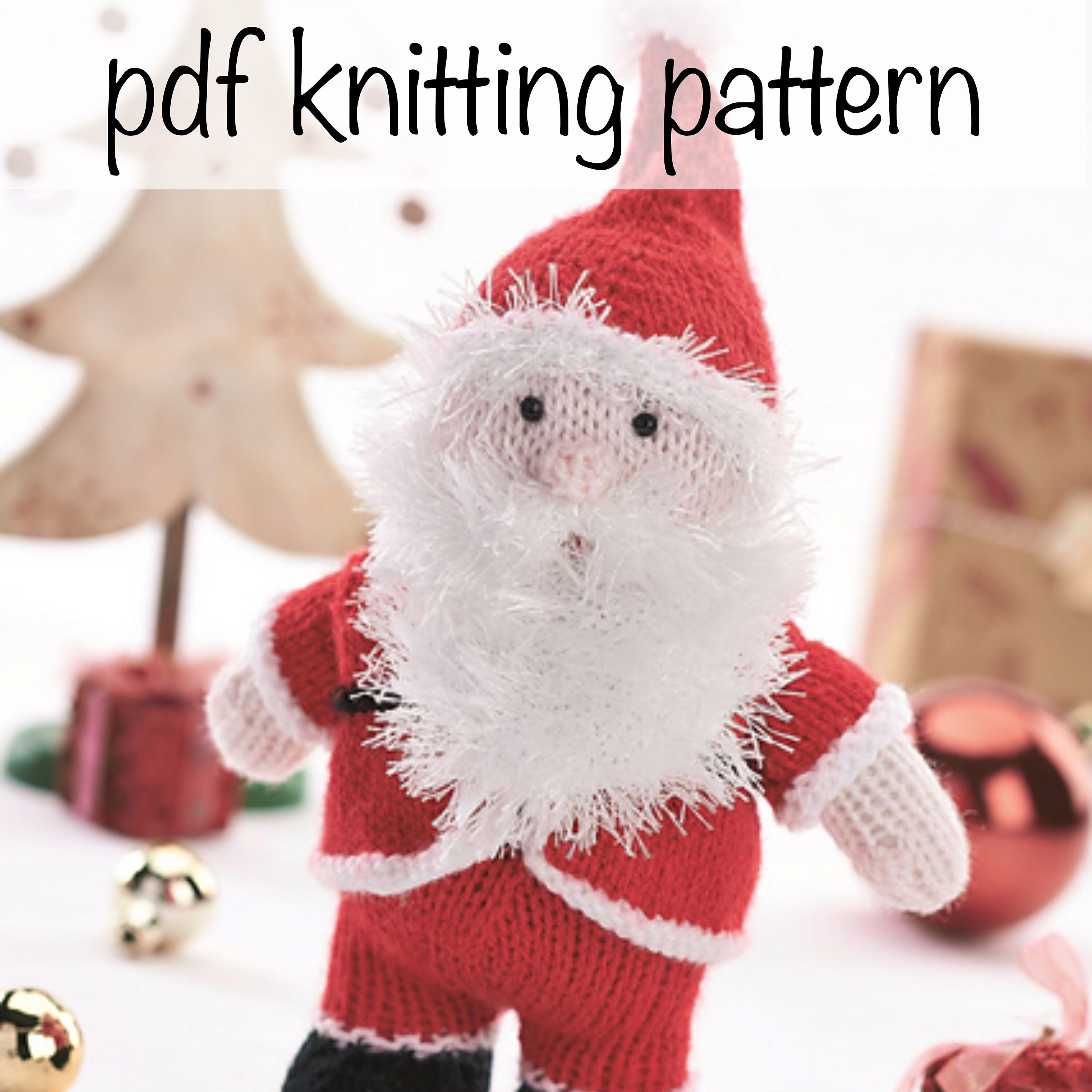 Santa Claus Toy Doll Knitting Pattern - Etsy