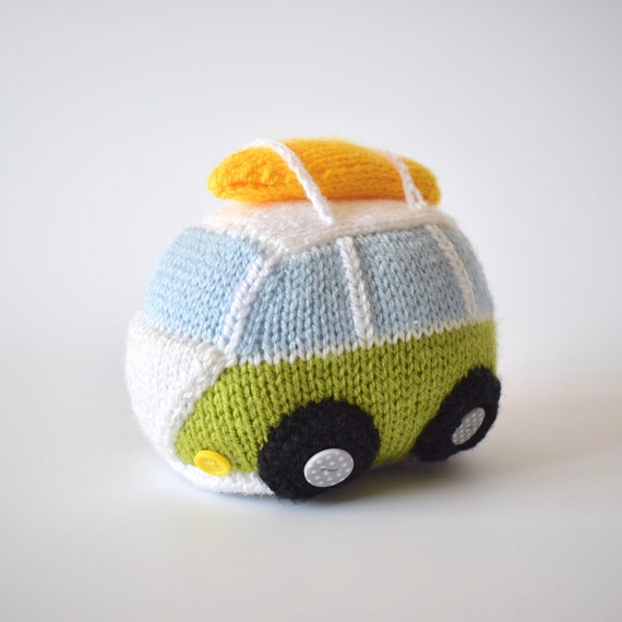 Surf's up Camper Van Toy Knitting Pattern | Etsy UK