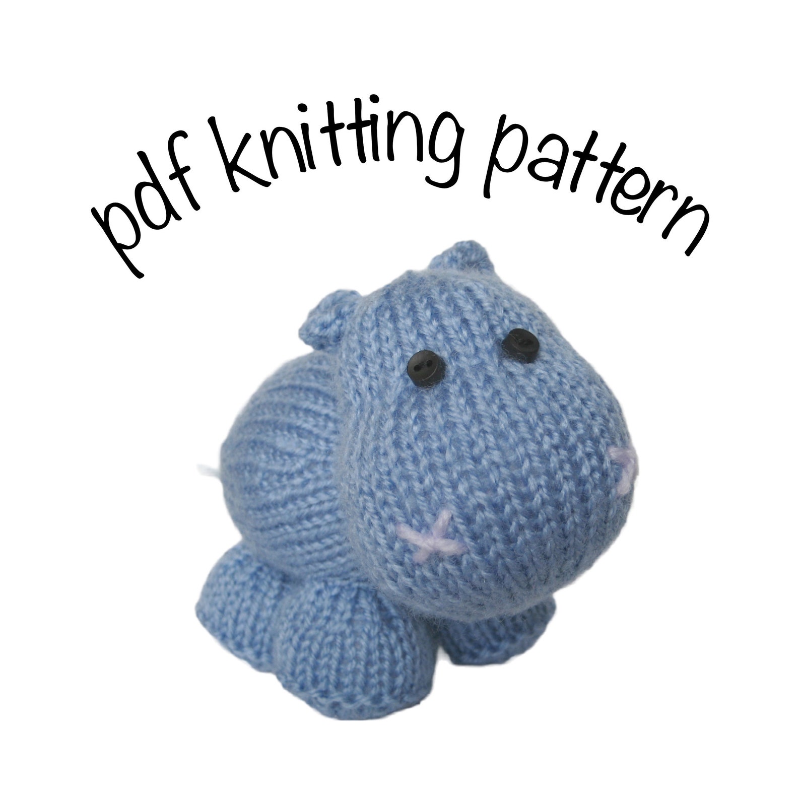 Higgins the Hippo Toy Knitting Pattern - Etsy