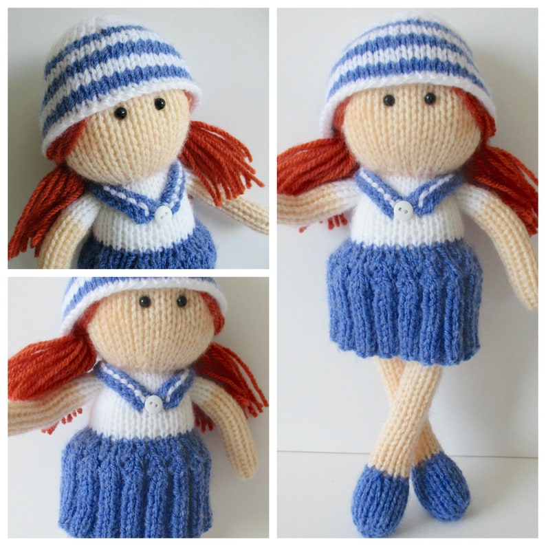 Sally Sailor Toy Doll Knitting Patterns - Etsy