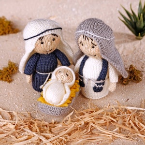 On a Starry Night Nativity Set Scene Knitting Pattern PDF Digital ...
