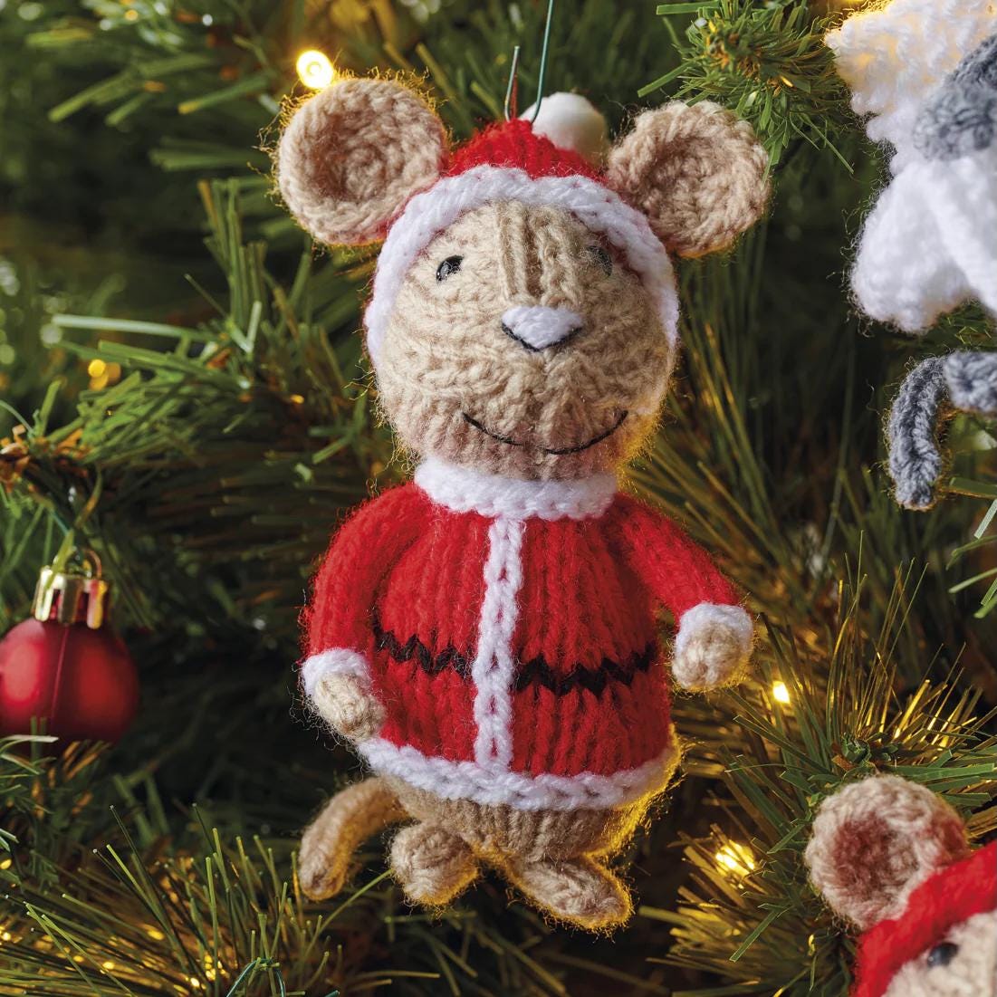 Knitting Pattern: "festive Mice Decorations" Christmas Mouse Toys Fairy ...