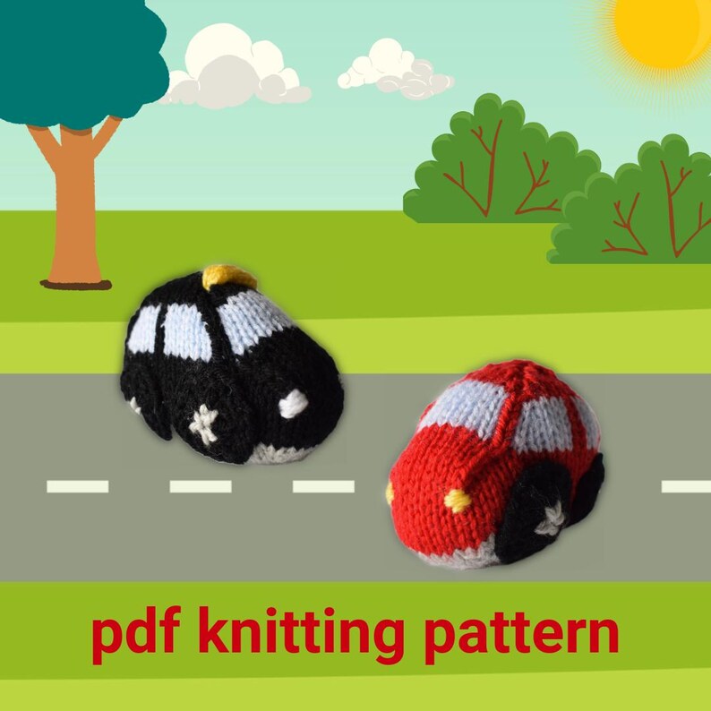 Toy Cars Knitting Patterns - Etsy