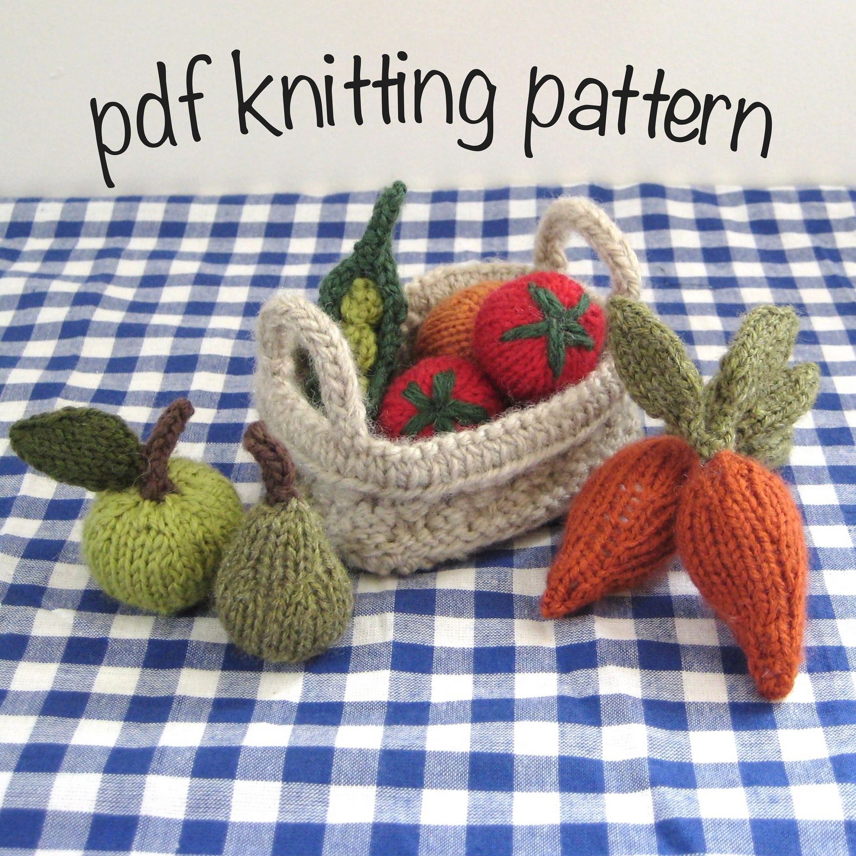 Fruit and Vegetables Toy Knitting Patterns - Etsy Australia