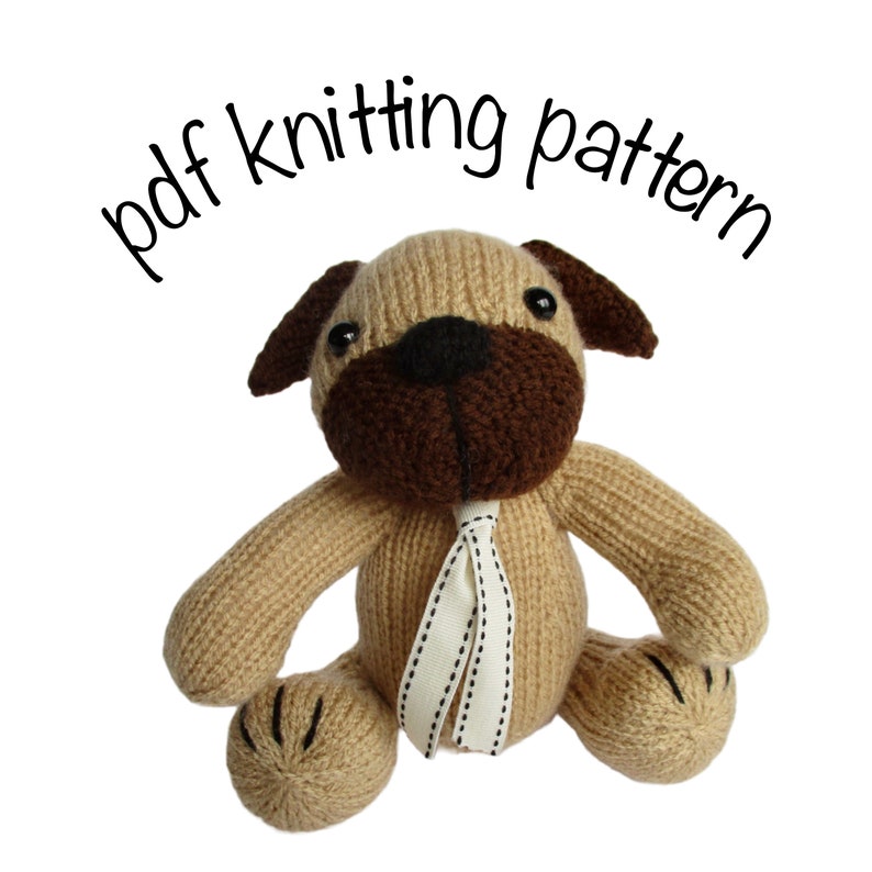 Pug Dog Toy Knitting Patterns - Etsy