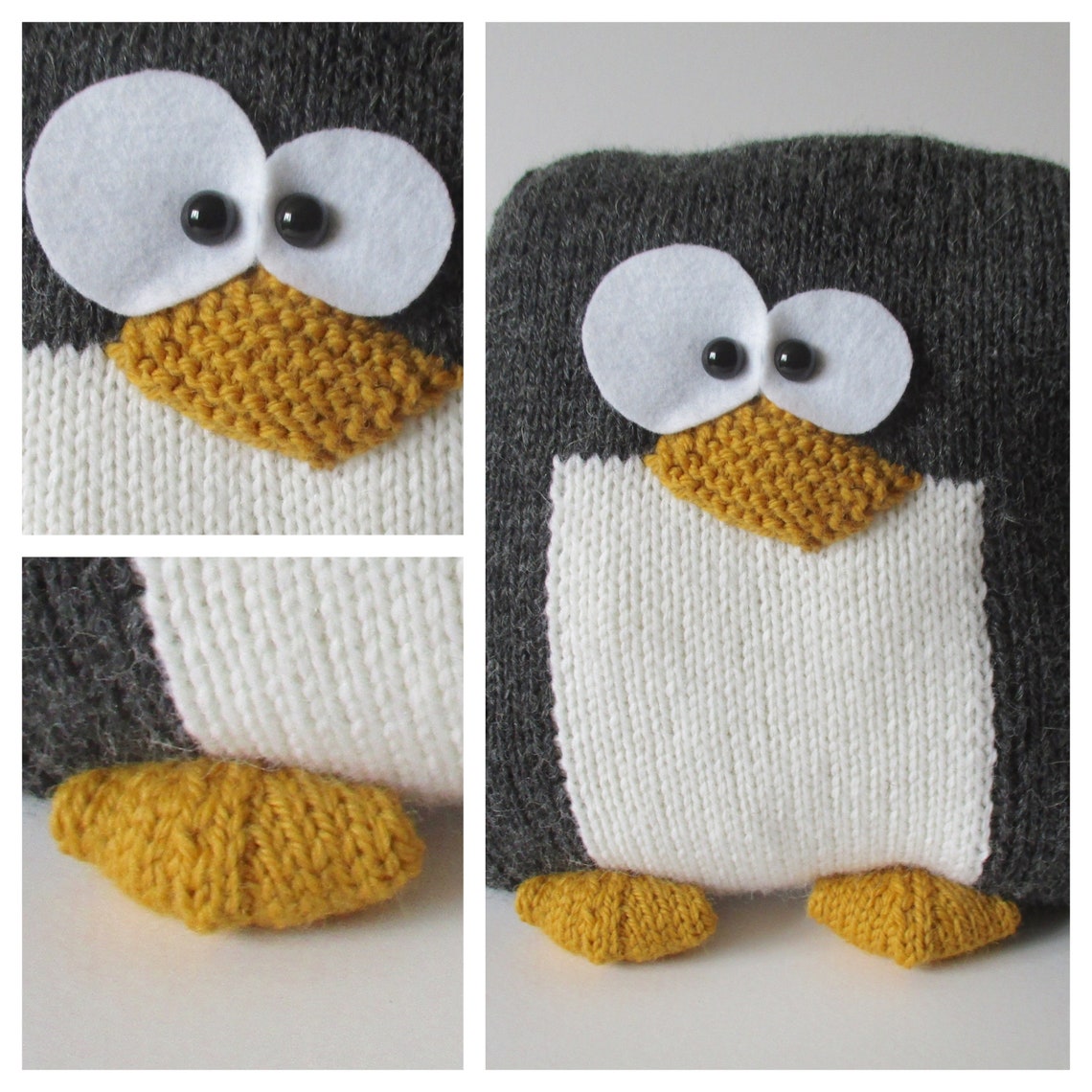 Penguin Cushion Knitting Patterns - Etsy