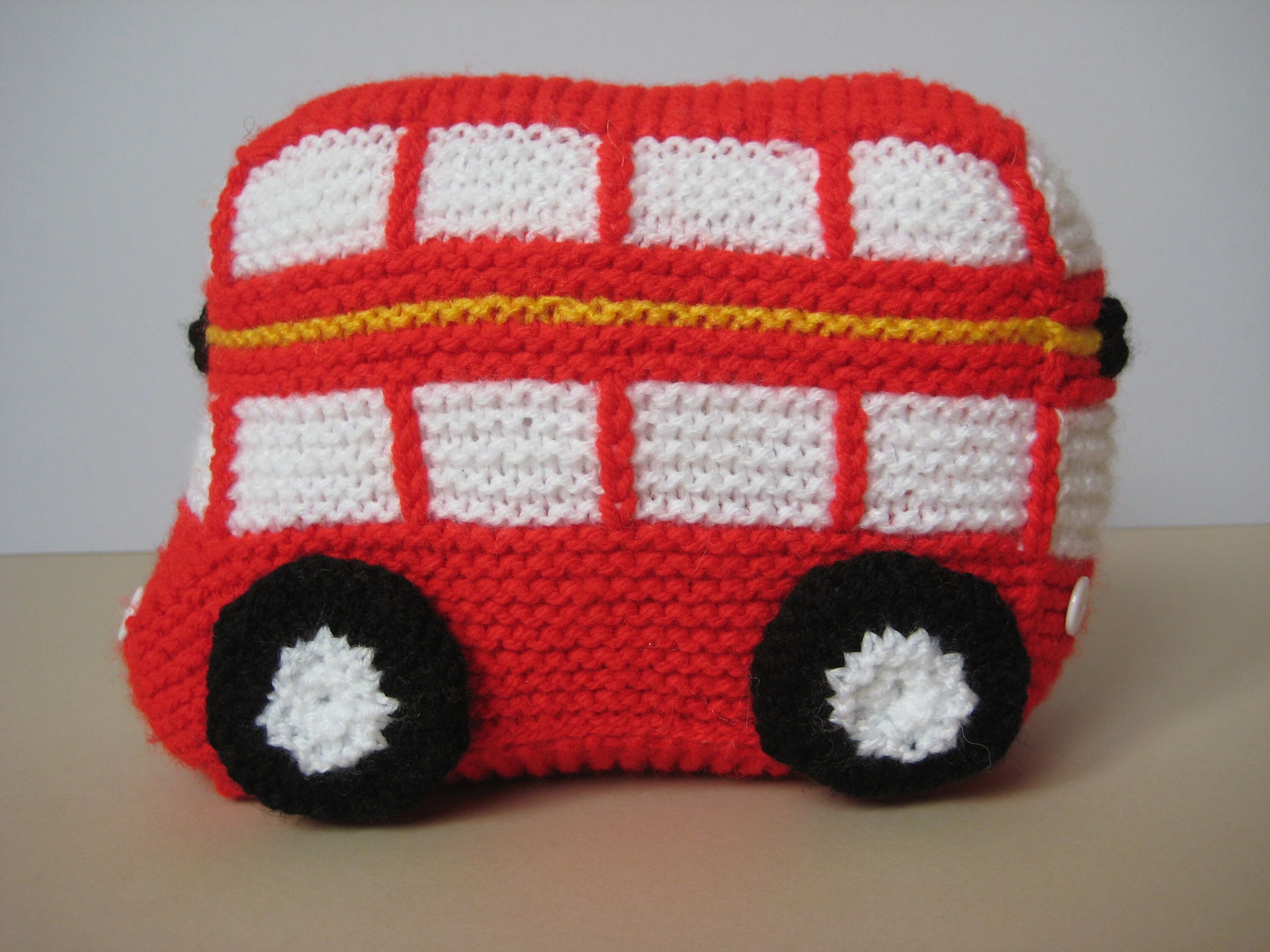 London Bus Toy Knitting Pattern | Etsy