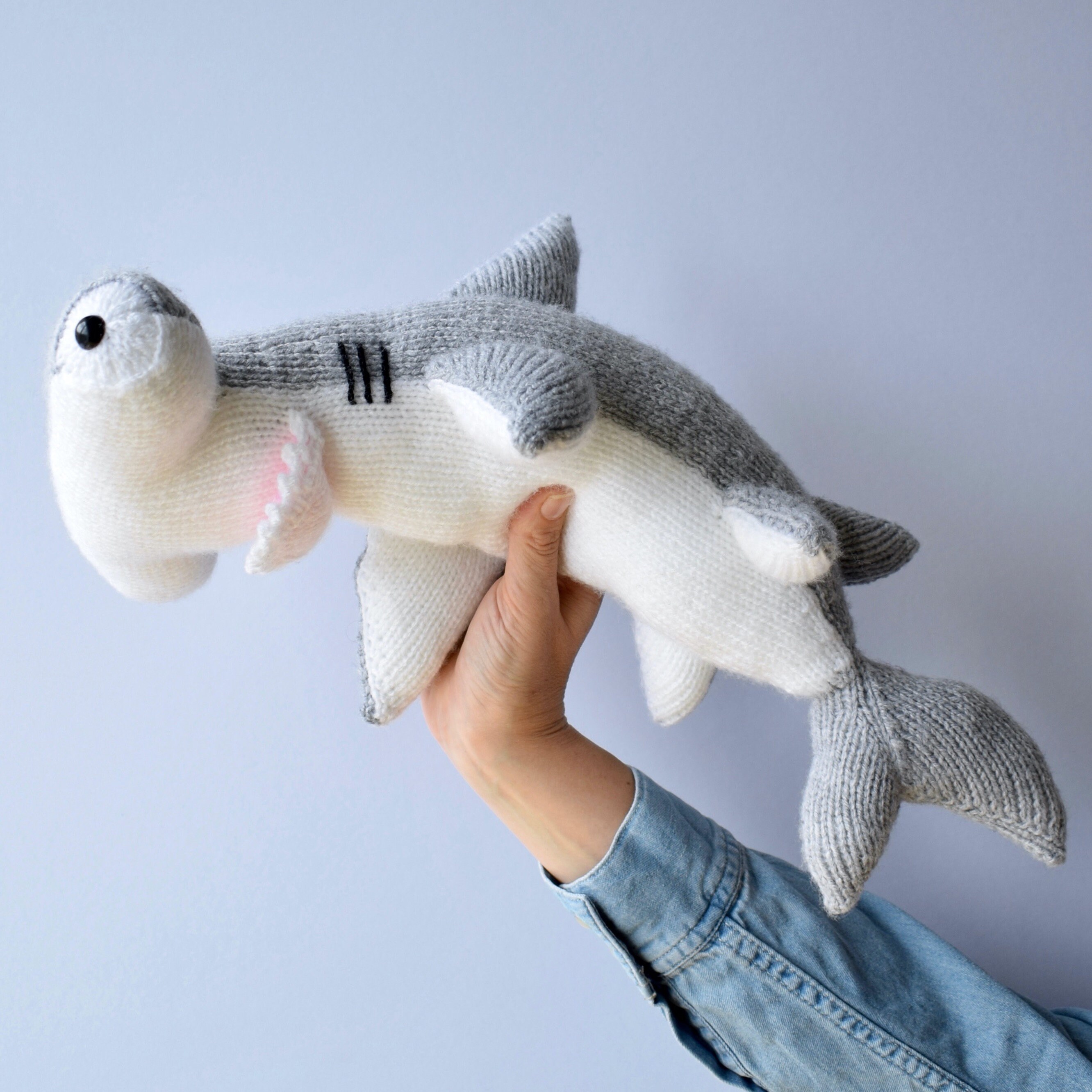 Hammerhead Shark Toy Knitting Patterns - Etsy Canada