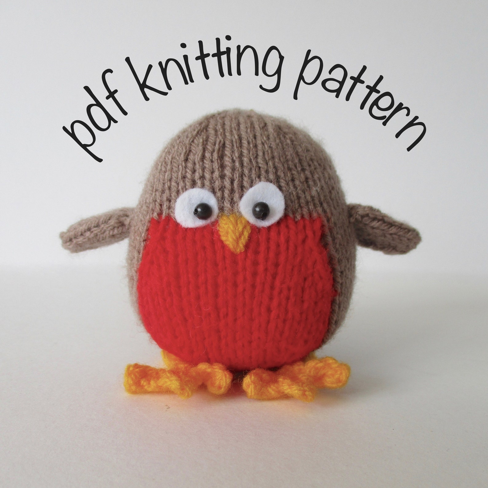 Jolly Robin Toy Knitting Pattern - Etsy UK