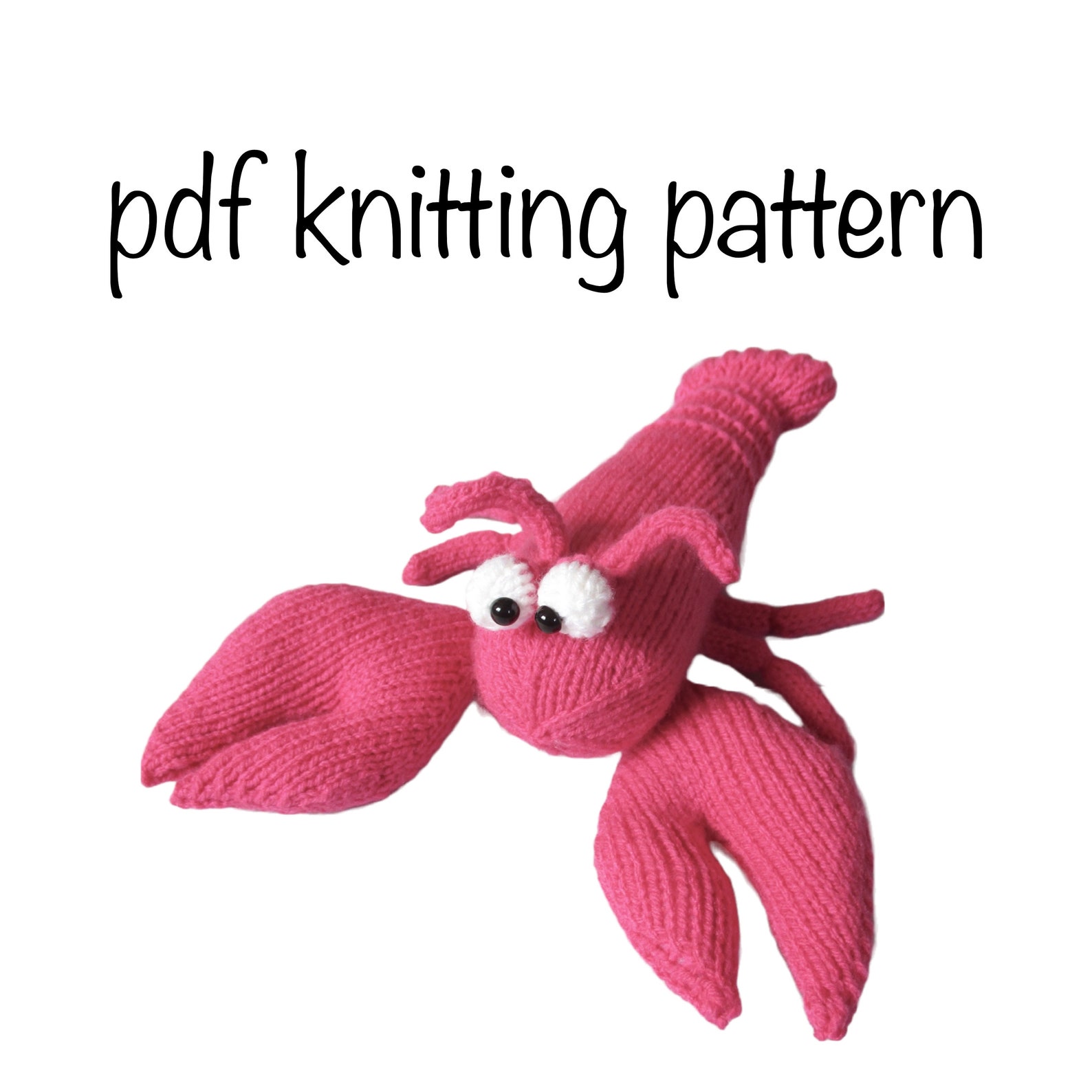 Larry the Lobster Toy Knitting Pattern - Etsy