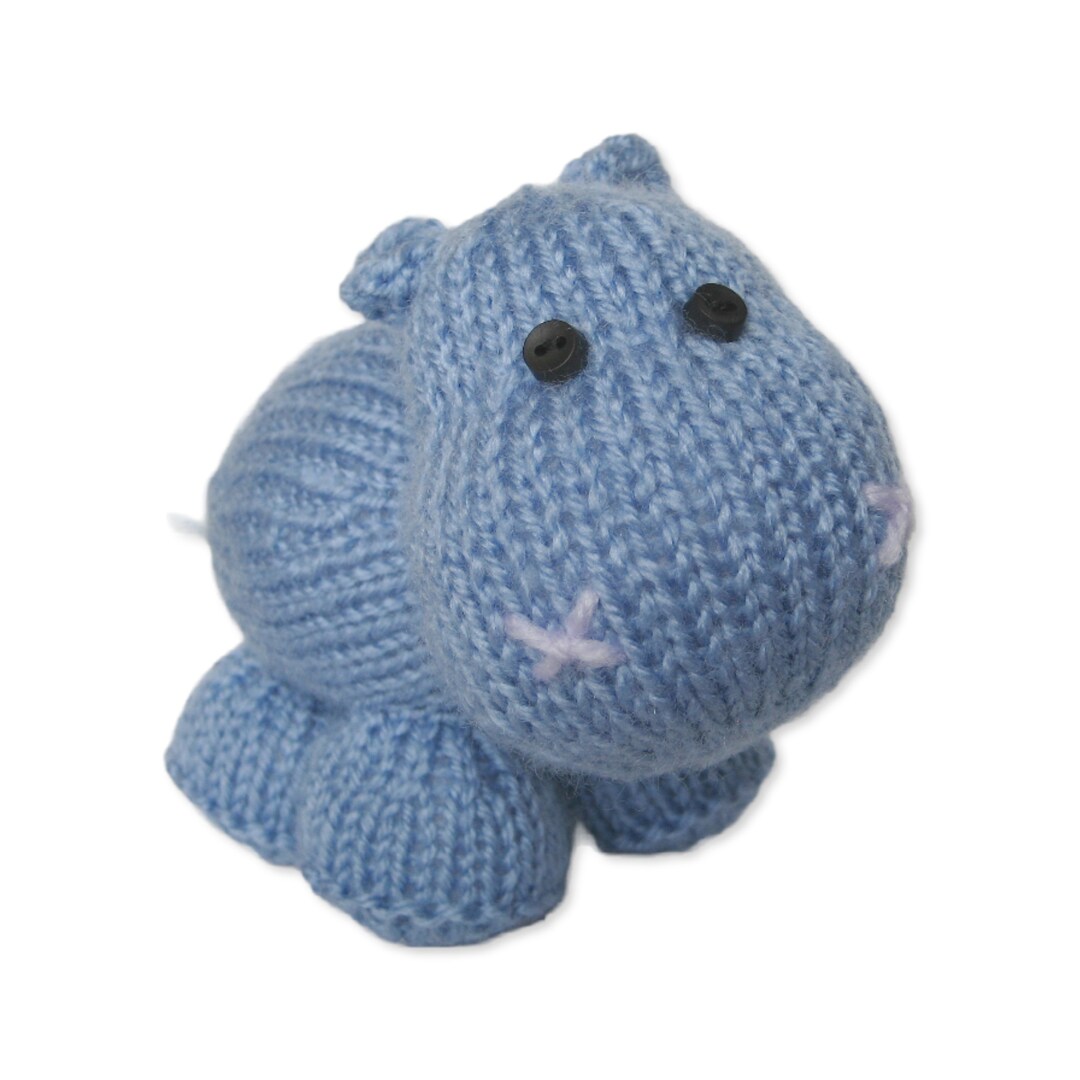 Higgins the Hippo Toy Knitting Pattern - Etsy