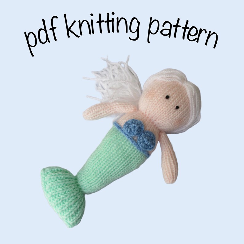 Marina the Mermaid Toy Knitting Patterns - Etsy