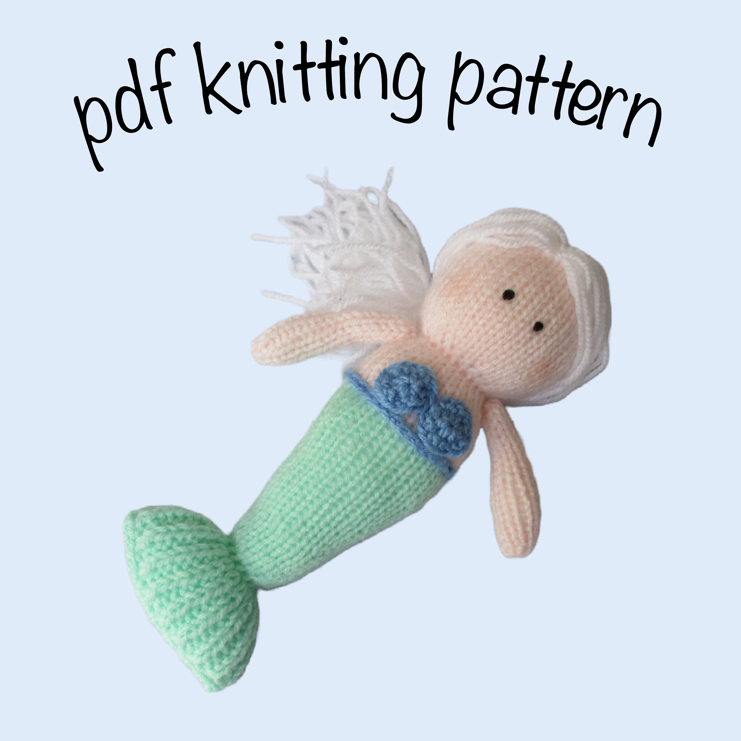 Marina the Mermaid Toy Knitting Patterns - Etsy