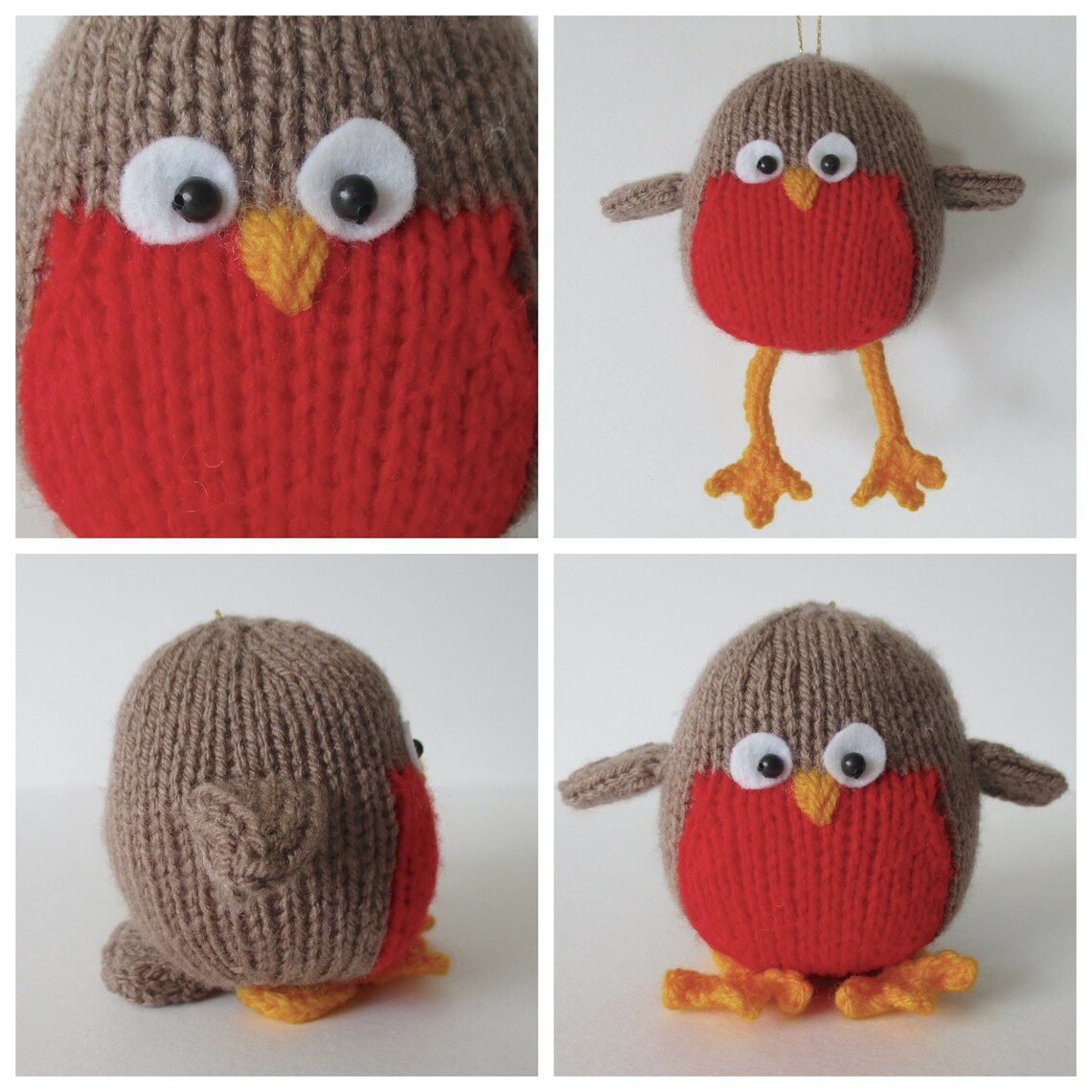 Jolly Robin Toy Knitting Pattern - Etsy UK