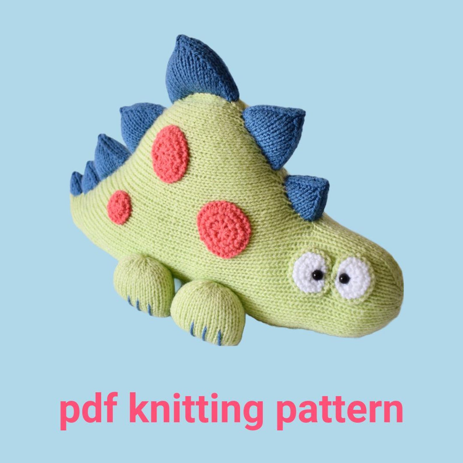Clarence the Dinosaur Toy Cushion Knitting Pattern - Etsy