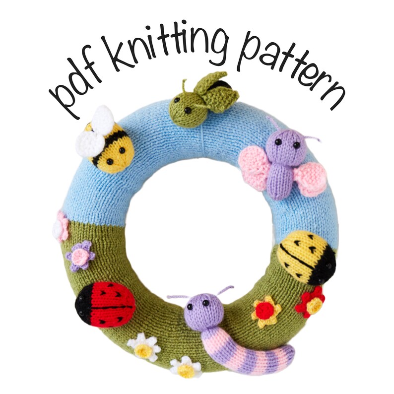 Love Bugs Spring Wreath Knitting Pattern PDF - Etsy